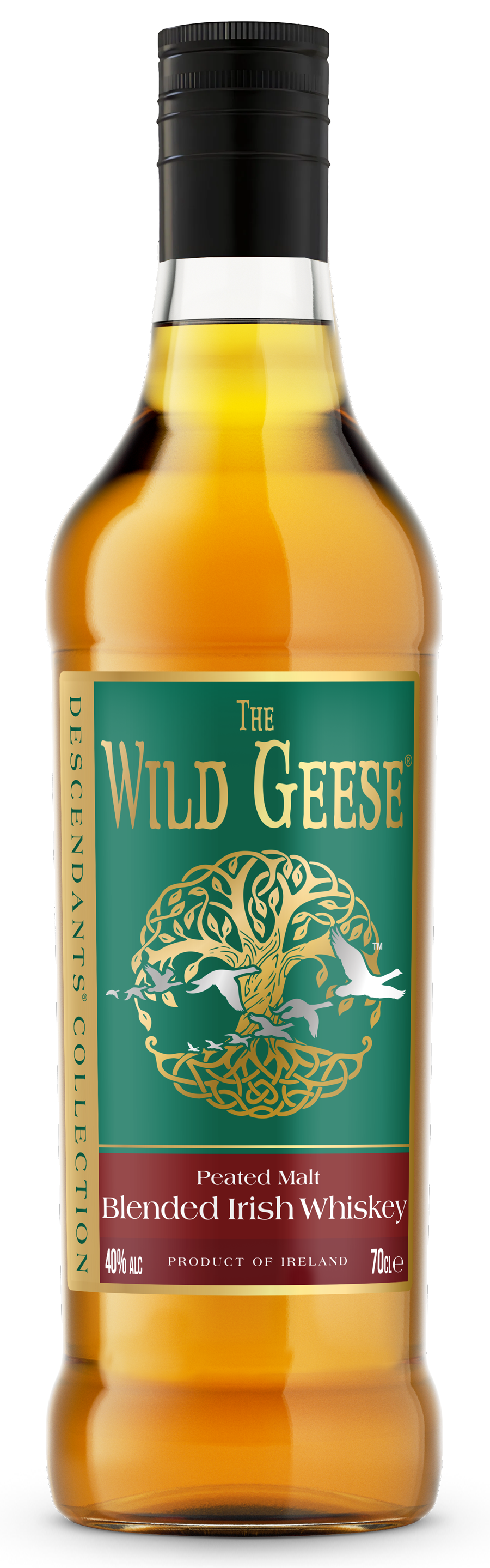 The Wild Geese® Descendants Peated Malt Blended Irish Whiskey - The Wild Geese Collection